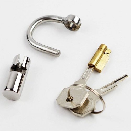 PA Lock Anti Escape Piercing para Cinto de Castidade Bloqueio de Glande ...